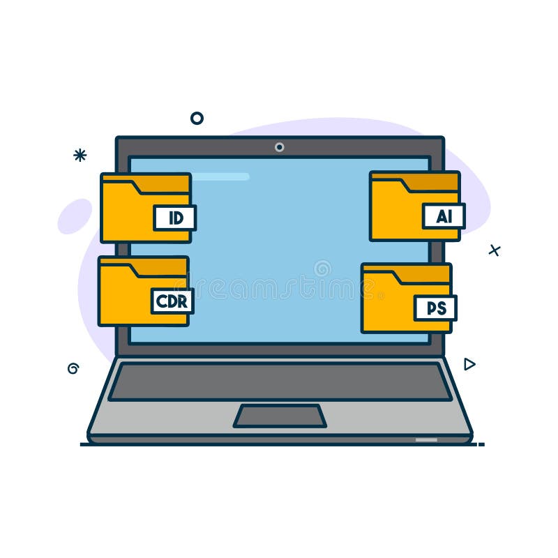 Set of Modern Style Laptop Icons Stock Vector - Illustration of concept ...