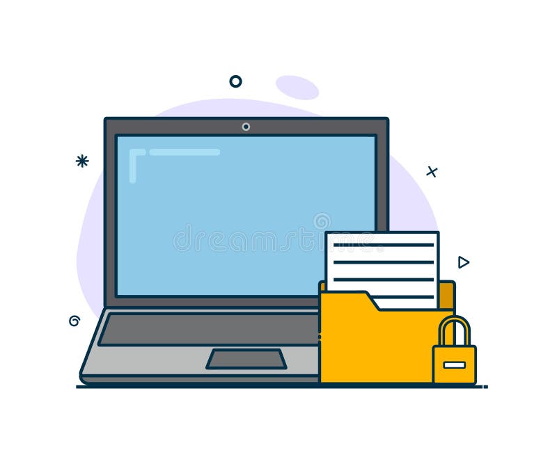 Set of Modern Style Laptop Icons Stock Vector - Illustration of black ...