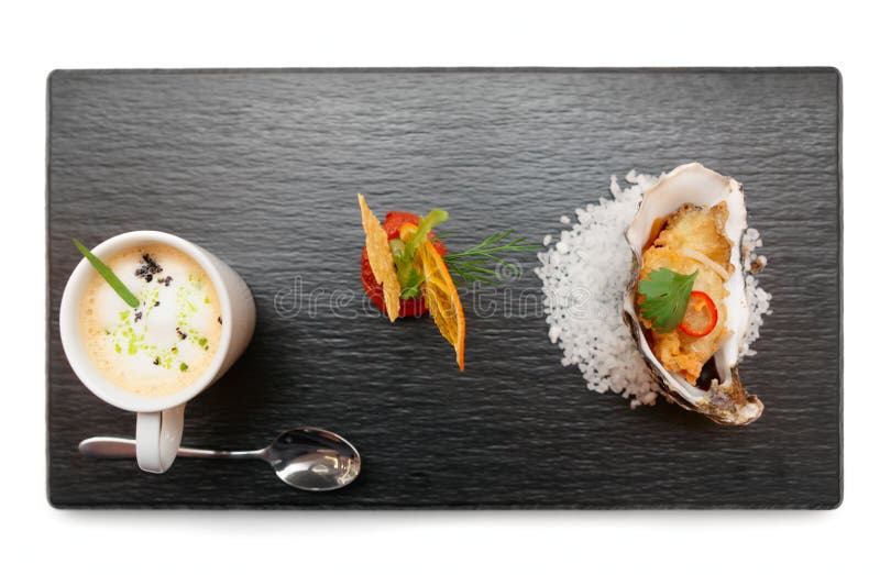 Set of modern style snacks stock image. Image of bivalve - 47538945