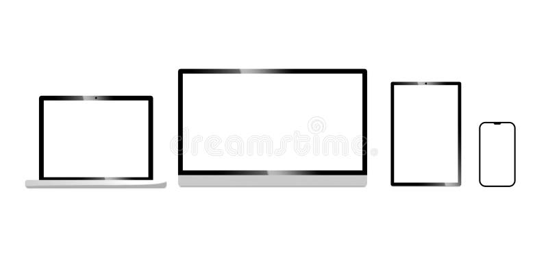 Set of Modern Technology Devices Template for Responsive Design ...
