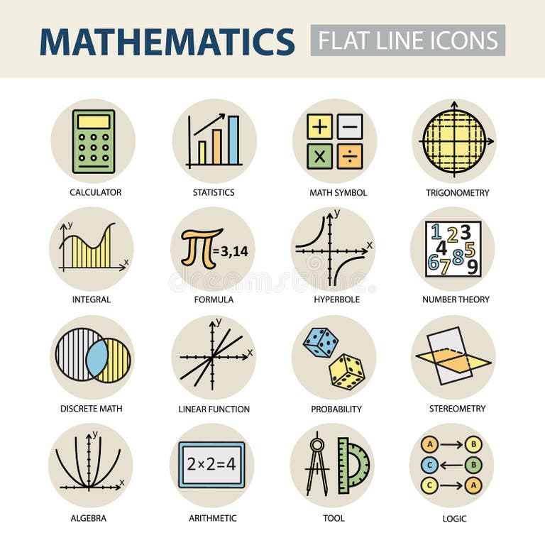 Math Subject Logo Stock Illustrations – 450 Math Subject Logo Stock ...