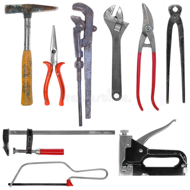 Set of modern tools stock image. Image of background - 13570791