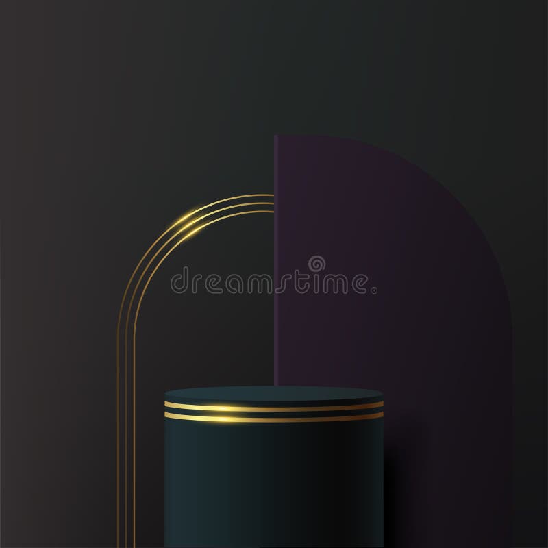 Set of Modern Trendy Color Cylinder Podiums. Vector Stock Vector ...