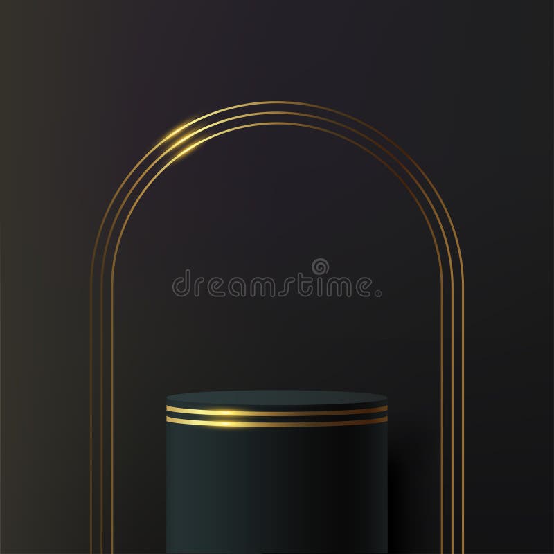 Set of Modern Trendy Color Cylinder Podiums. Vector Stock Vector ...