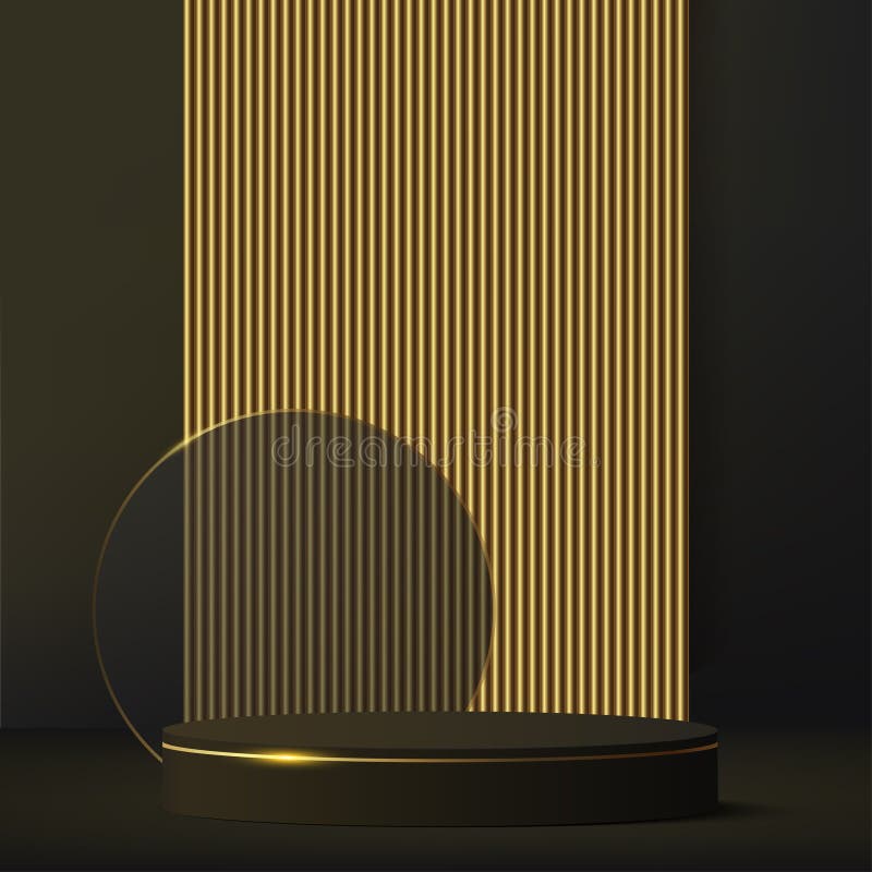 Set of Modern Trendy Color Cylinder Podiums. Vector Stock Vector ...