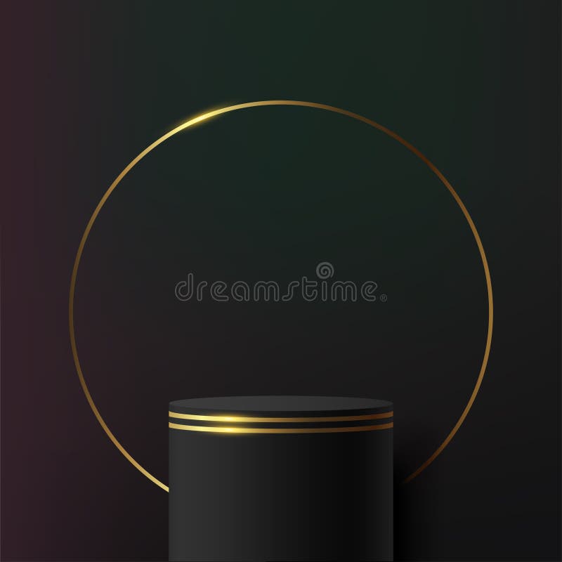 Set of Modern Trendy Color Cylinder Podiums. Vector Stock Vector ...