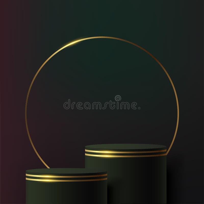 Set of Modern Trendy Color Cylinder Podiums. Vector Stock Vector ...