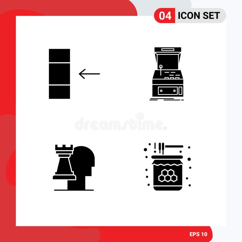 Set of Modern UI Icons Symbols Signs for Column, Decisions, Arcade ...