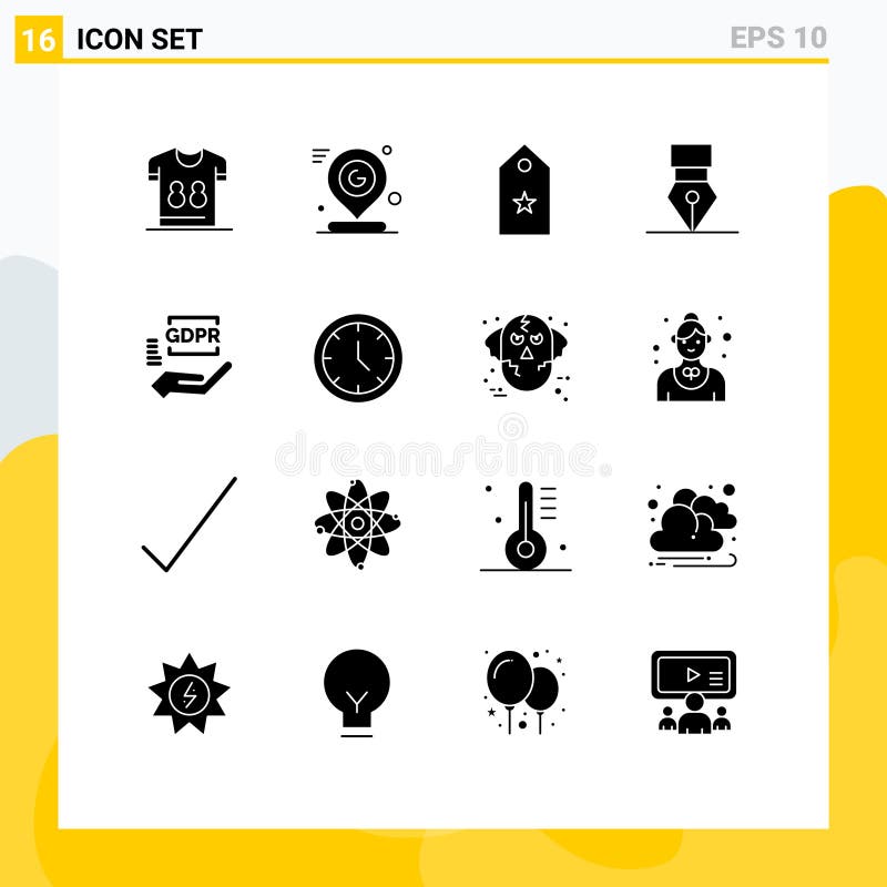 Set of 16 Modern UI Icons Symbols Signs for Design, Achievement ...