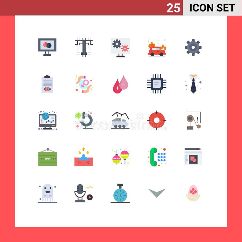 Set of 25 Modern UI Icons Symbols Signs for Setting, General ...