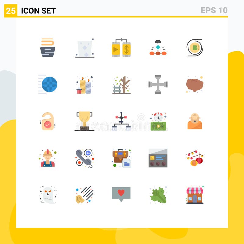 Set of 25 Modern UI Icons Symbols Signs for Structure, Data ...