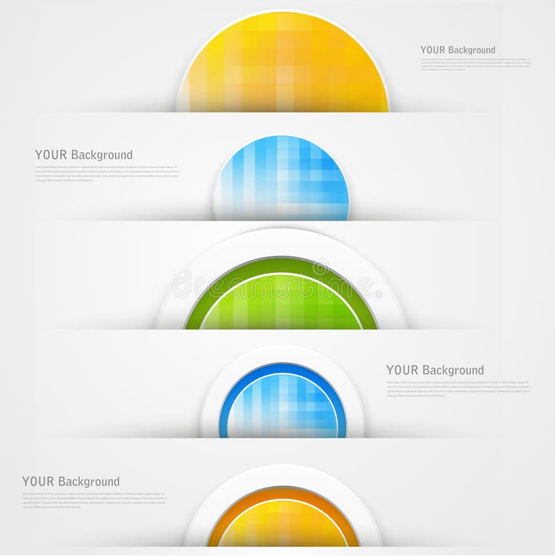 Set of Modern Vector Banners with Blue Lines Stock Vector ...