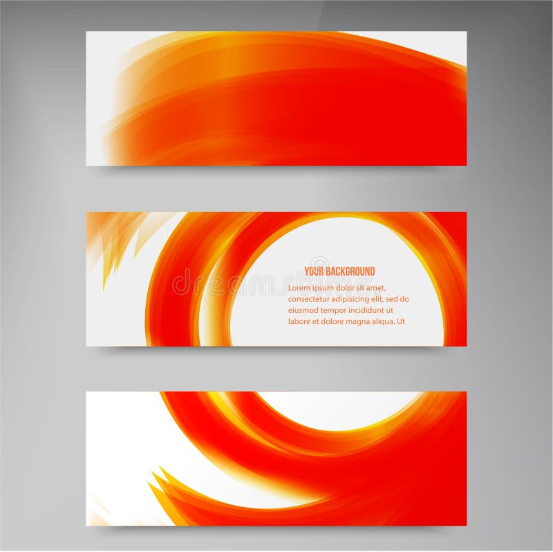 Set of Modern Vector Banners with Lines Stock Vector - Illustration of ...