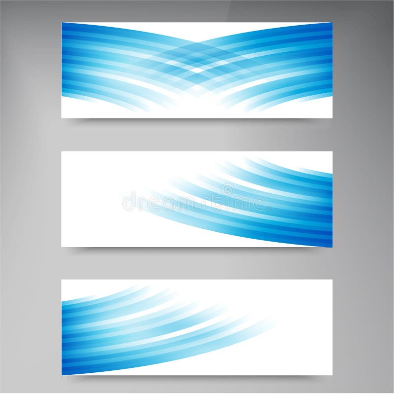 Set of Modern Vector Banners with Lines Stock Vector - Illustration of ...