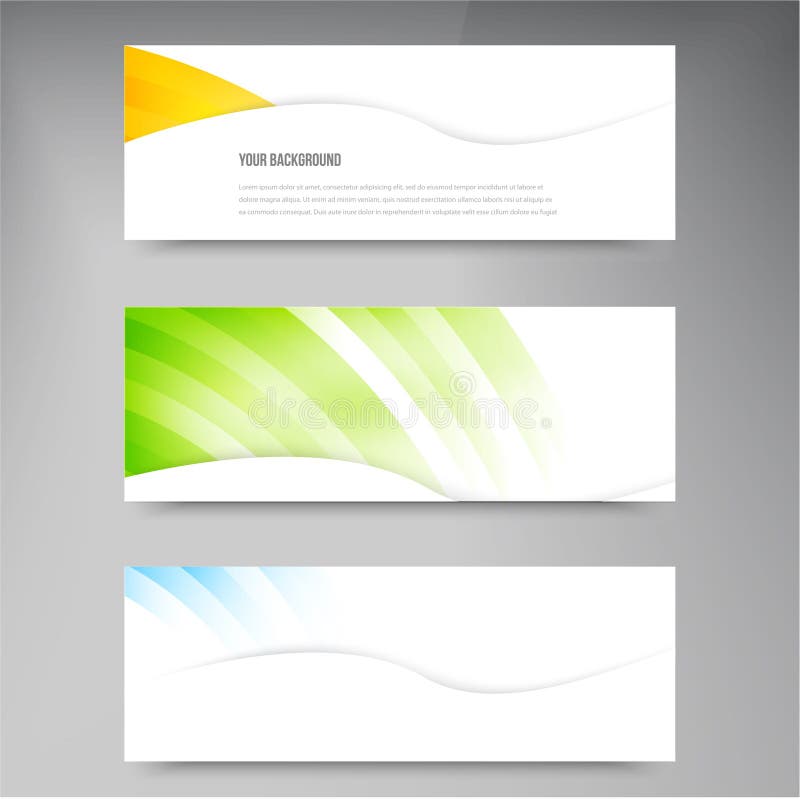 Set of Modern Vector Banners with Lines Stock Vector - Illustration of ...