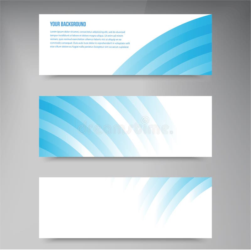 Set of Modern Vector Banners with Lines Stock Vector - Illustration of ...
