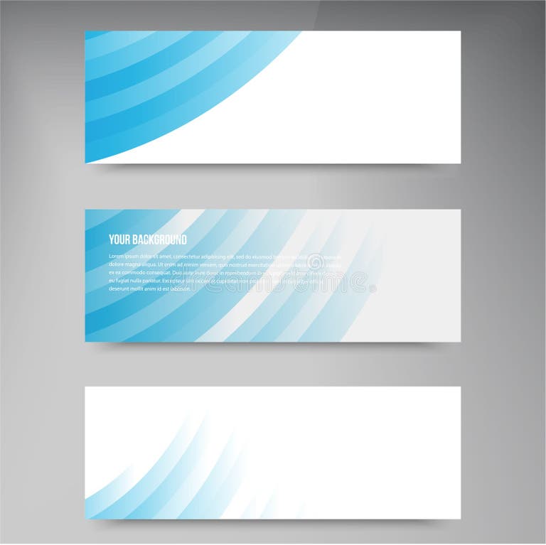 Set of Modern Vector Banners with Lines Stock Vector - Illustration of ...