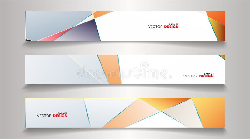 A Set of Modern Vector Banners with a Rectangular Design Background ...