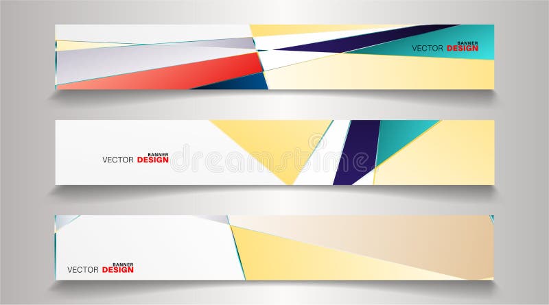 A Set of Modern Vector Banners with a Rectangular Design Background ...