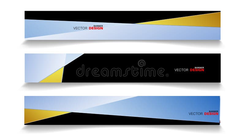 A Set of Modern Vector Banners with a Rectangular Design Background ...