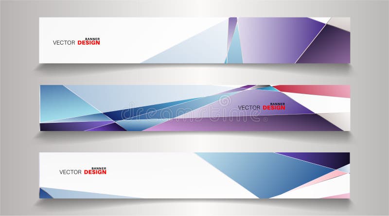 A Set of Modern Vector Banners with a Rectangular Design Background ...