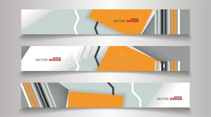 A Set of Modern Vector Banners with a Rectangular Design Background ...