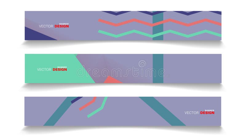 A Set of Modern Vector Banners with a Rectangular Design Background ...