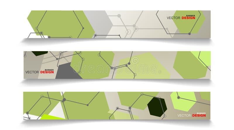 A Set of Modern Vector Banners with a Rectangular Design Background ...