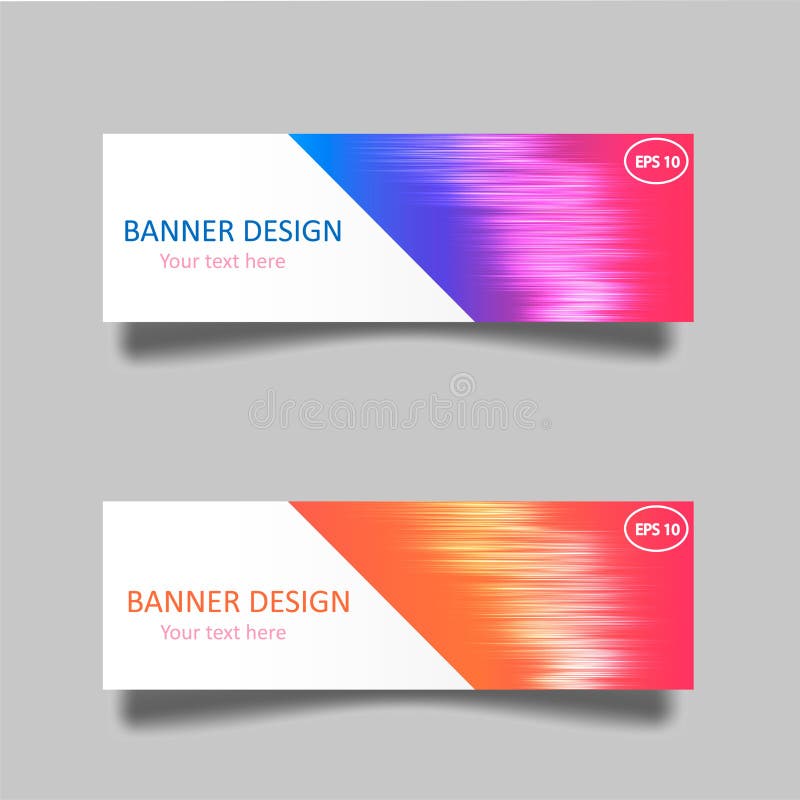 Set of Modern Vector Banners with Speed Motion Lines Stock Vector ...
