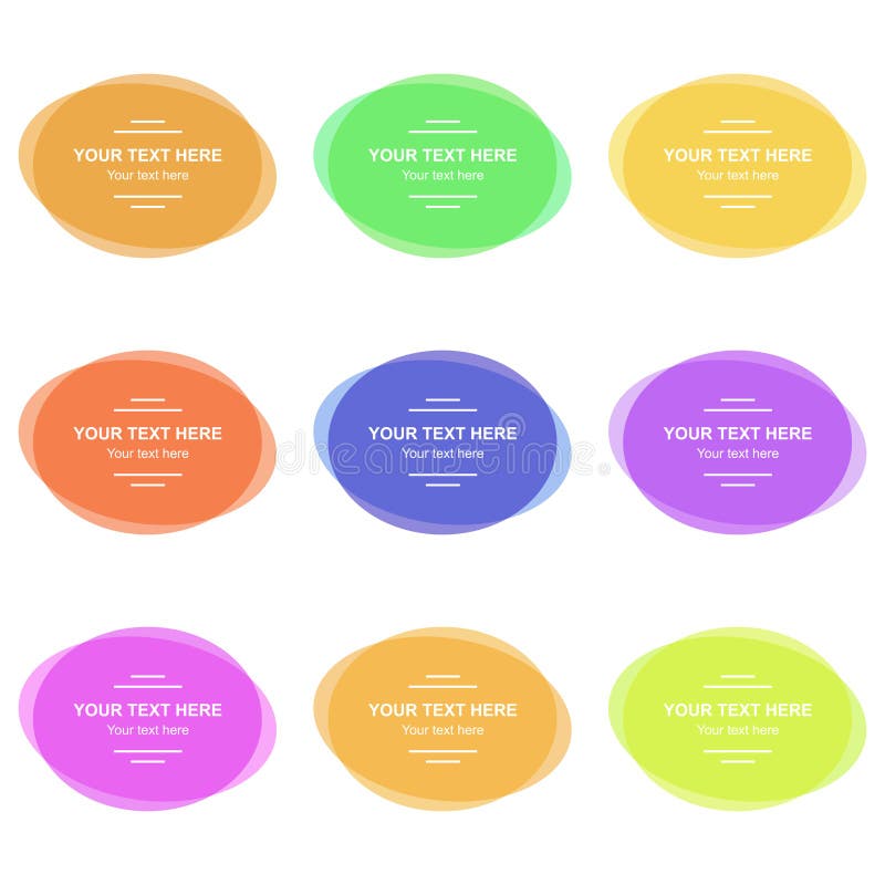 Set of Modern Vector Colorful Oval Banners Stock Vector - Illustration ...