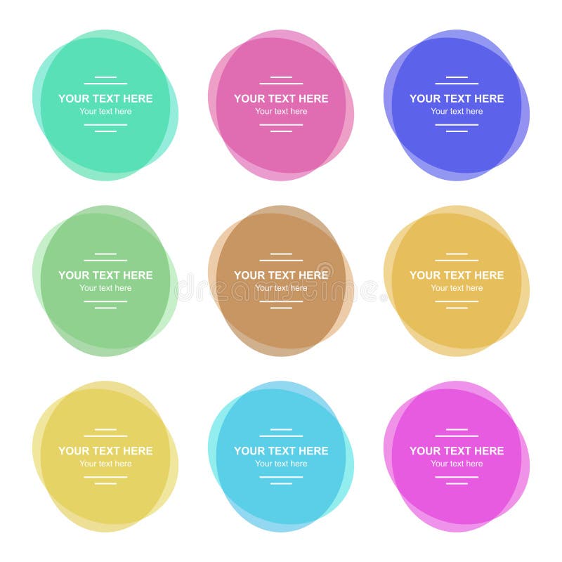 Set of Modern Vector Colorful Oval Banners Stock Illustration ...