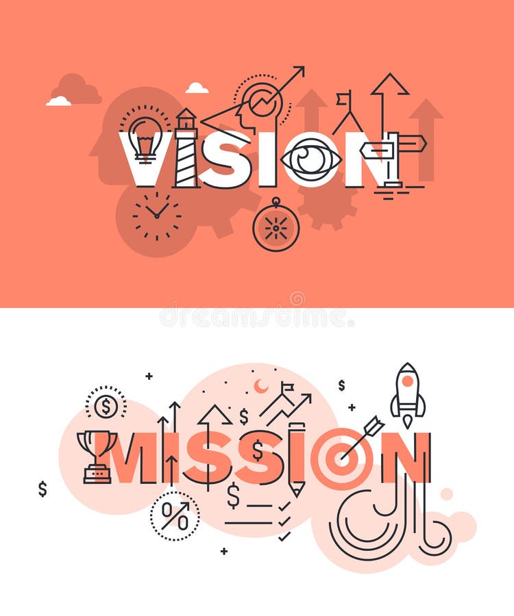 Mission, Vision and Values Diagram Stock Vector - Illustration of guide ...