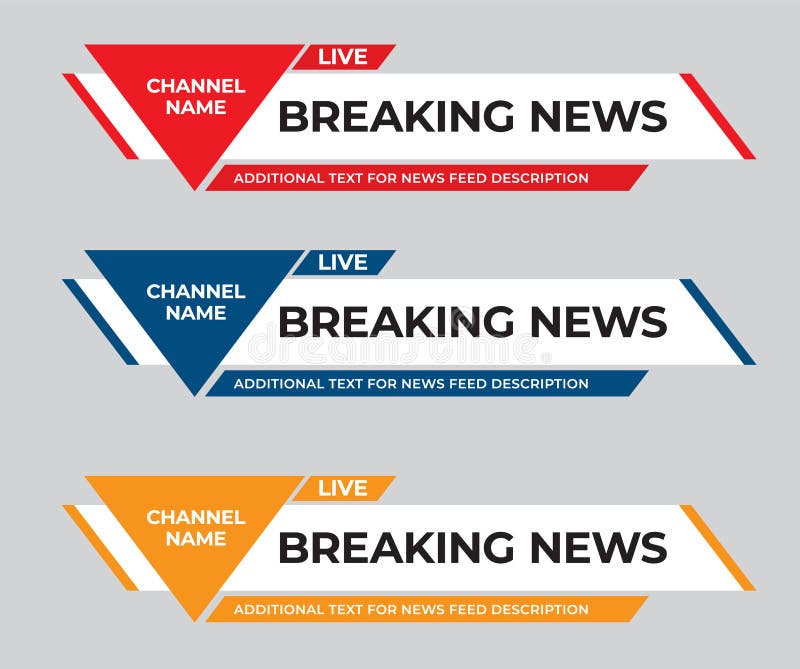 Set of Modern Vector Lower Third Screen for Headers, for Name, Channel ...