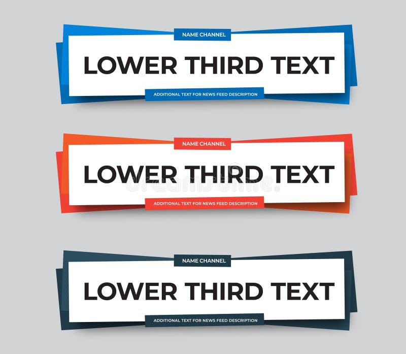 Set of Modern Vector Lower Third Screen for Titles and Captions Stock ...