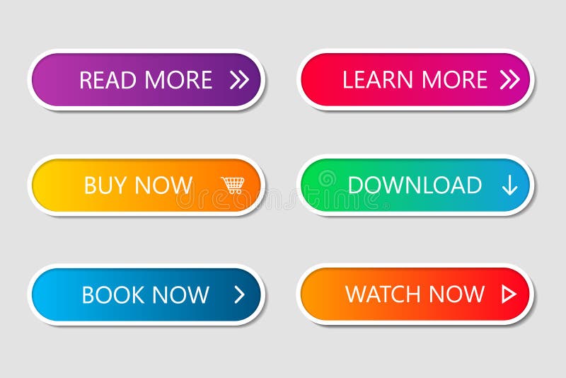 Gradient Action Buttons Flat Web Submit Form Modern Transition Sign Game Navigation Ui Design
