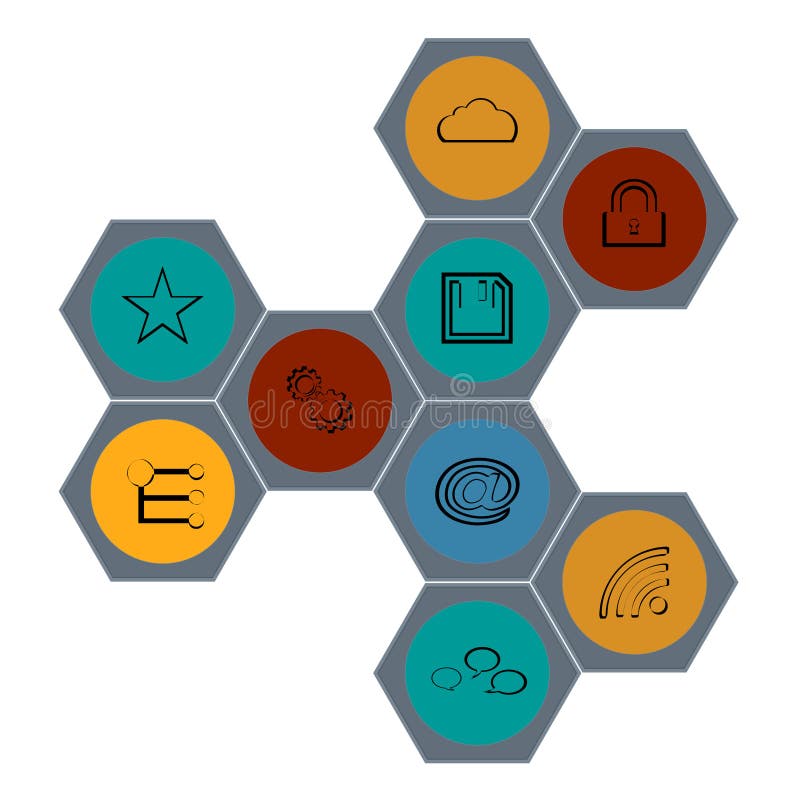 Set Modern Web Icons for Mobile Stock Illustration - Illustration of ...