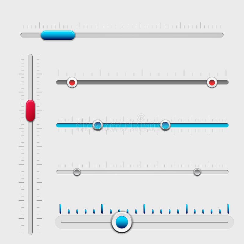 Set of modern web sliders stock vector. Illustration of blue - 25164263