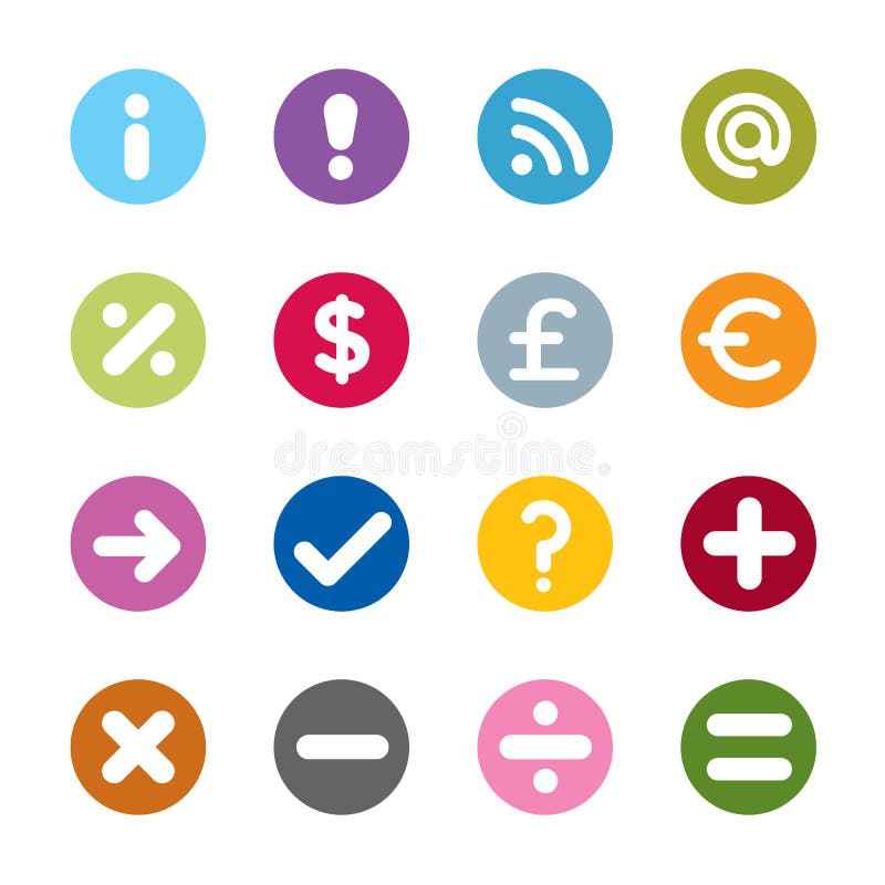 Glossy web icons stock vector. Illustration of colors - 15845858