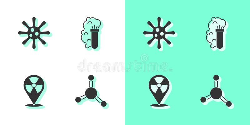 Set Molecule, Bacteria, Radioactive in Location and Chemical Explosion ...