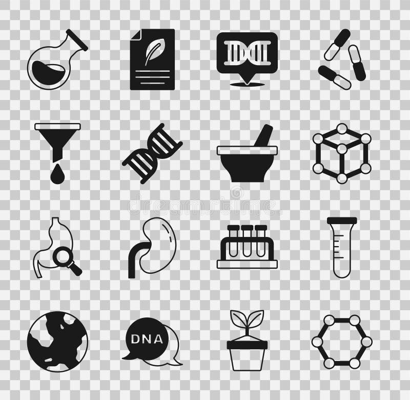 Set Molecule, Test Tube and Flask, DNA Symbol, Funnel or Filter, and ... Set Molecule, Test Tube and Flask, DNA Symbol, Funnel or Filter, and ...