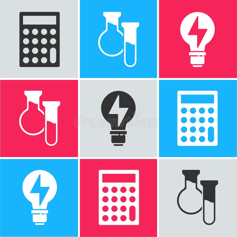 Set Molecule, Test Tube and Flask and Radioactive Icon. Vector Stock ... Set Molecule, Test Tube and Flask and Radioactive Icon. Vector Stock ...