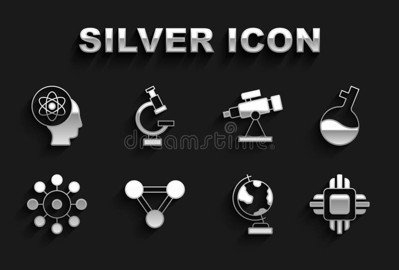 Set Molecule, Test Tube, Processor CPU, Earth Globe, Virus, Telescope ... Set Molecule, Test Tube, Processor CPU, Earth Globe, Virus, Telescope ...