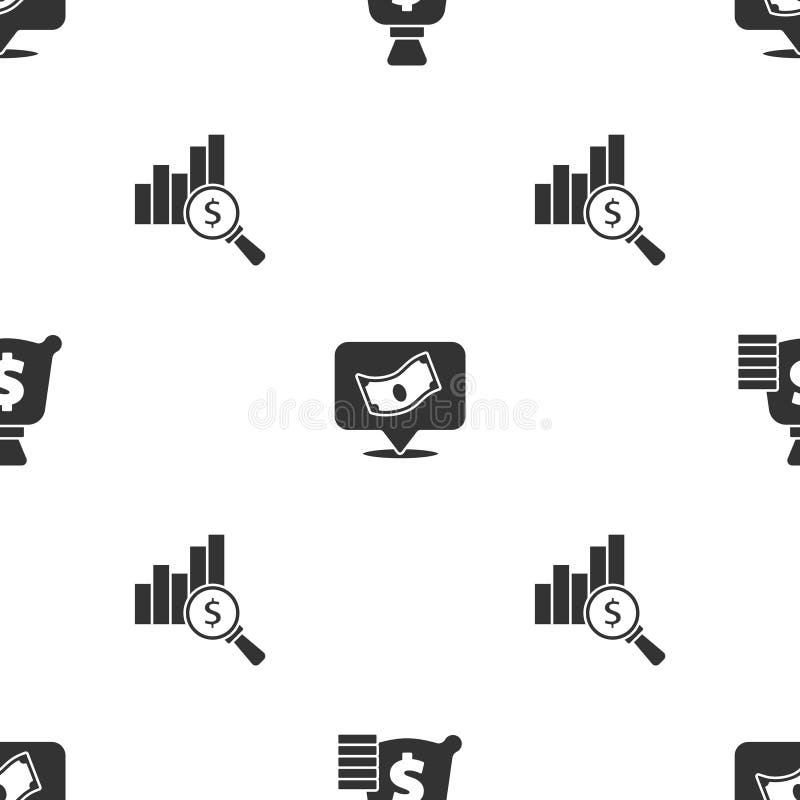 Set Money Bag, Stacks Paper Money Cash and Pie Chart and Dollar on ...