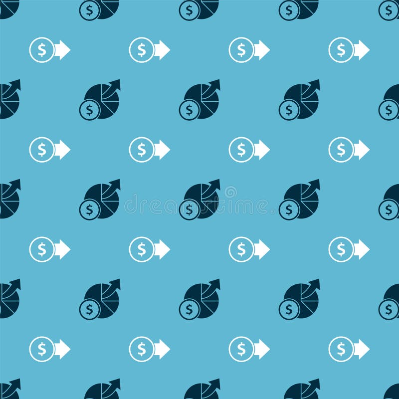 Set Money and Diagram Graph and Coin Money with Dollar Symbol on ...