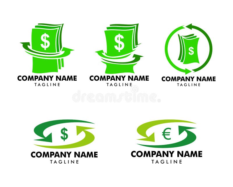 Set of Money Exchange Logo Template, Currency Exchange Vector Design ...