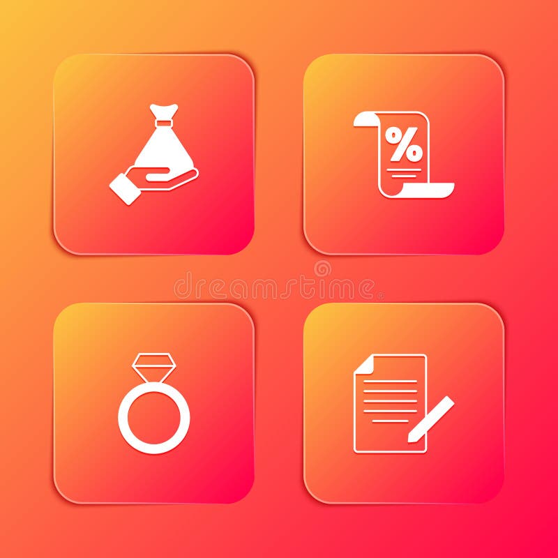 Set Money in Hand, Finance Document, Diamond Engagement Ring and ...