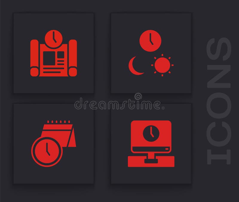 Set Monitor Time, Project Plan, Day and Night with and Calendar Clock ...