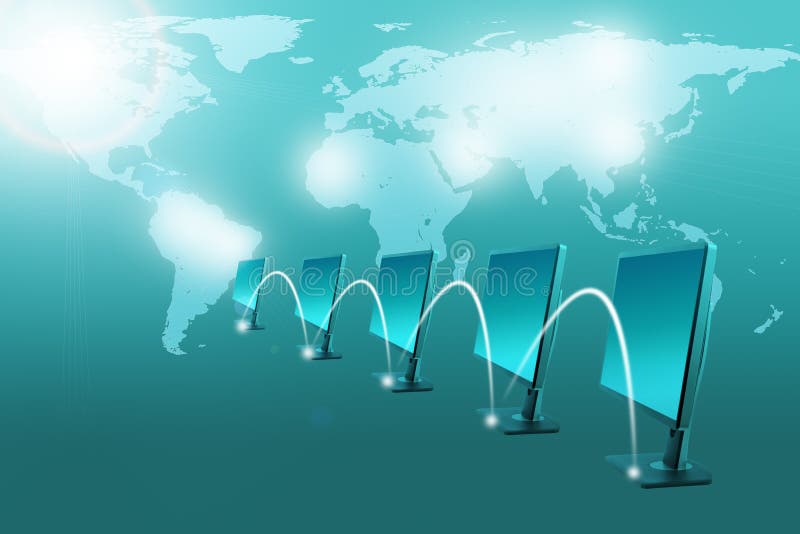 Set of Monitors with Bright Spots Stock Illustration - Illustration of ...