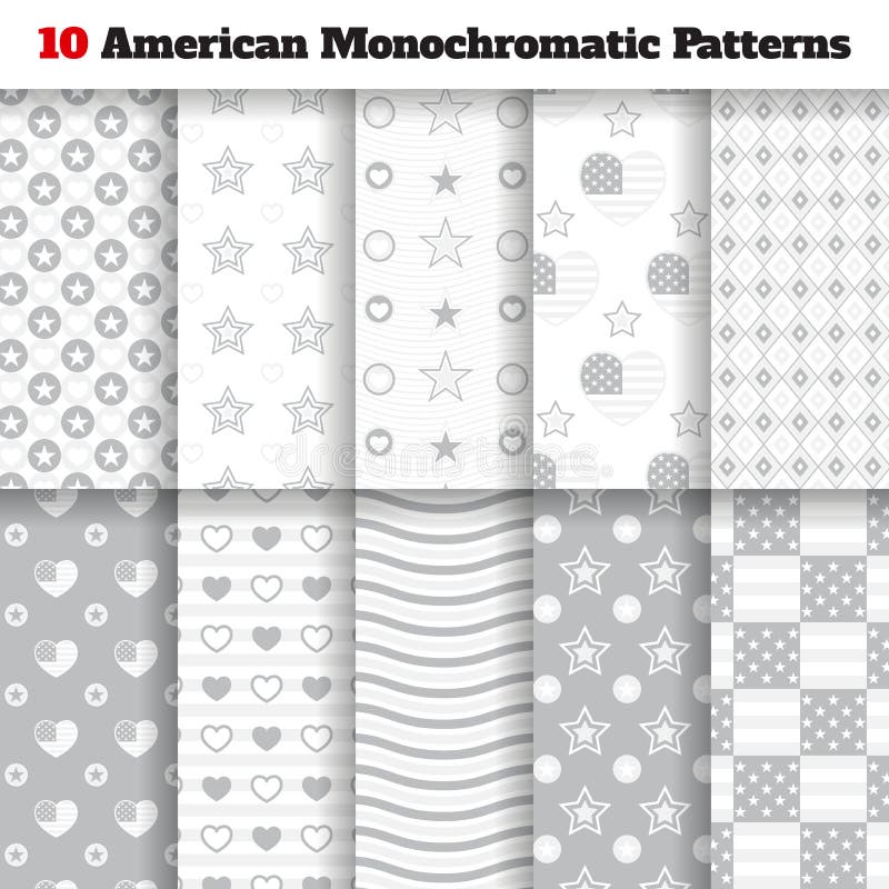 Op Art Monochromatic Patterns 2 Stock Vector - Illustration of detail ...