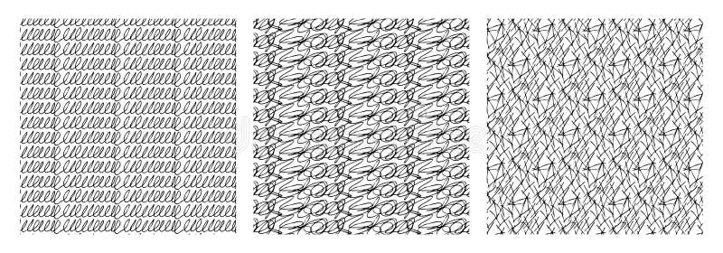 Set of Monochrome Black and White Pattern Texture Background. Striking ...